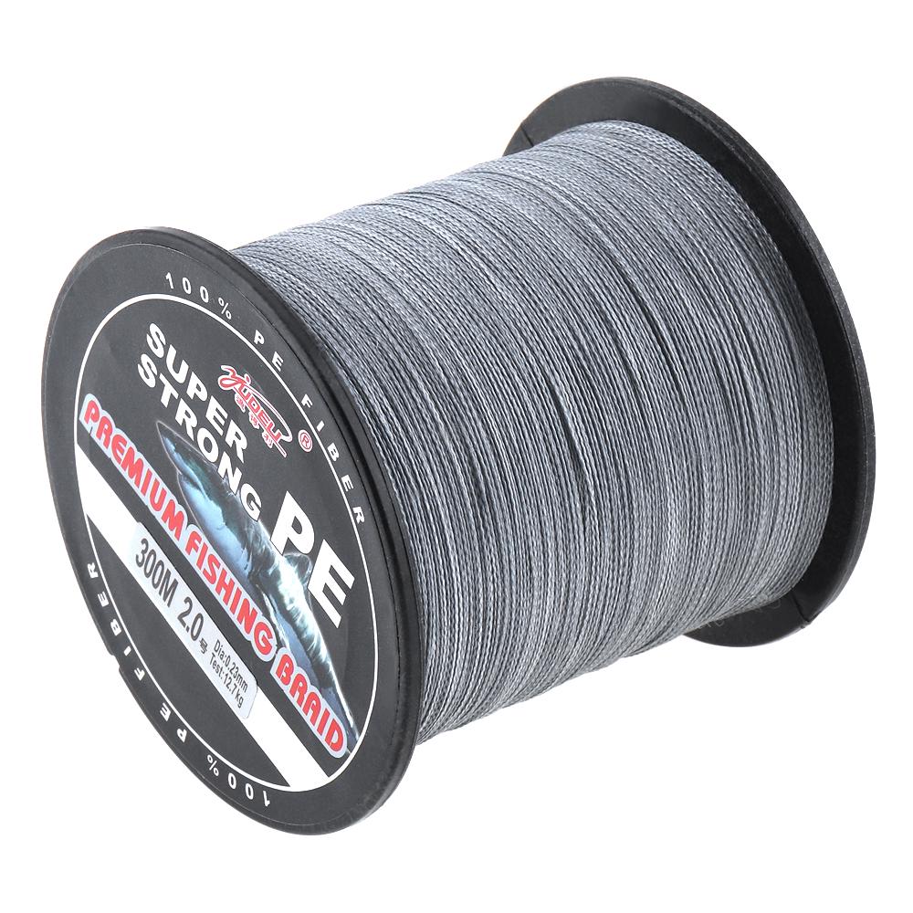 Buy 300M 330Yards Gray PE Braided Fishing Line 4 Strands 18 28 40 50 70 ...