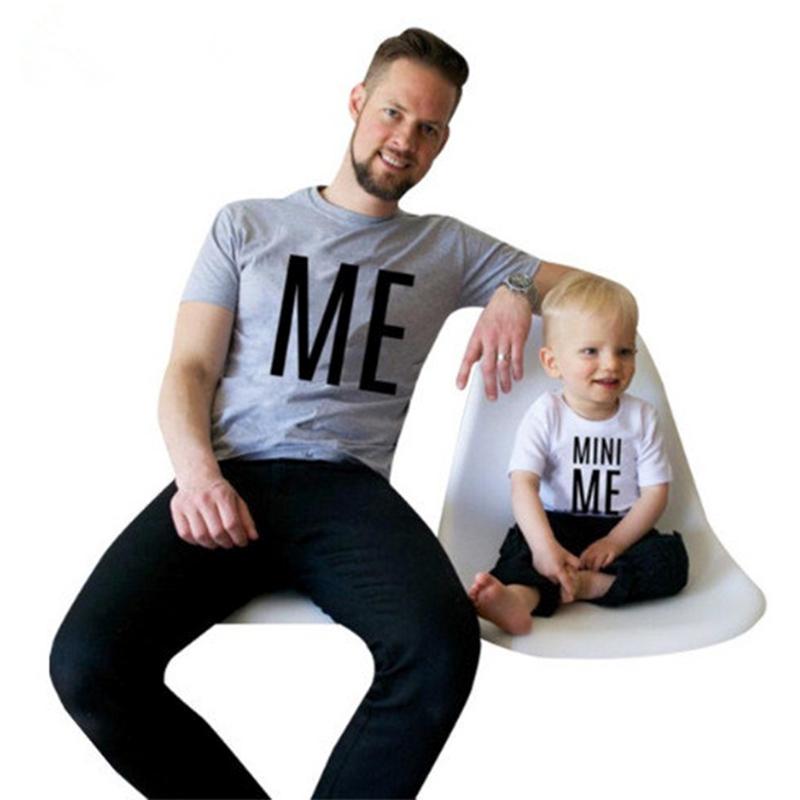 Buy me mini me casual family couple Sleeve O-Neck short sleeve summer ...