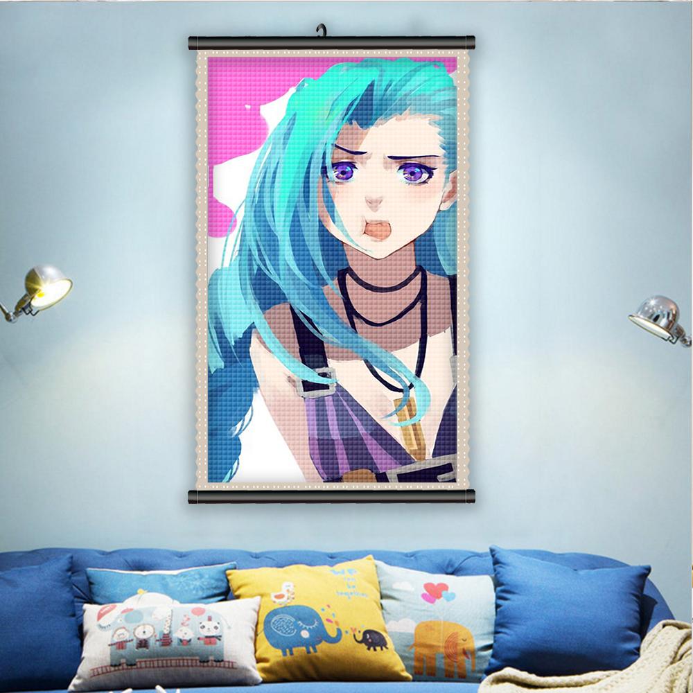 Satın alın 5D DIY Frame Diamond Painting Game Character Jinx Cross ...