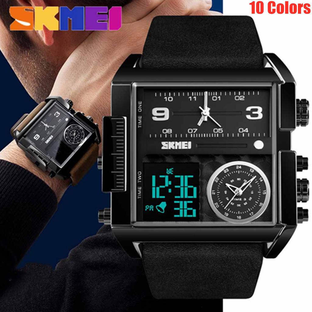 Buy Men Waterproof Multi Function Sports Watch Square Fashion ...