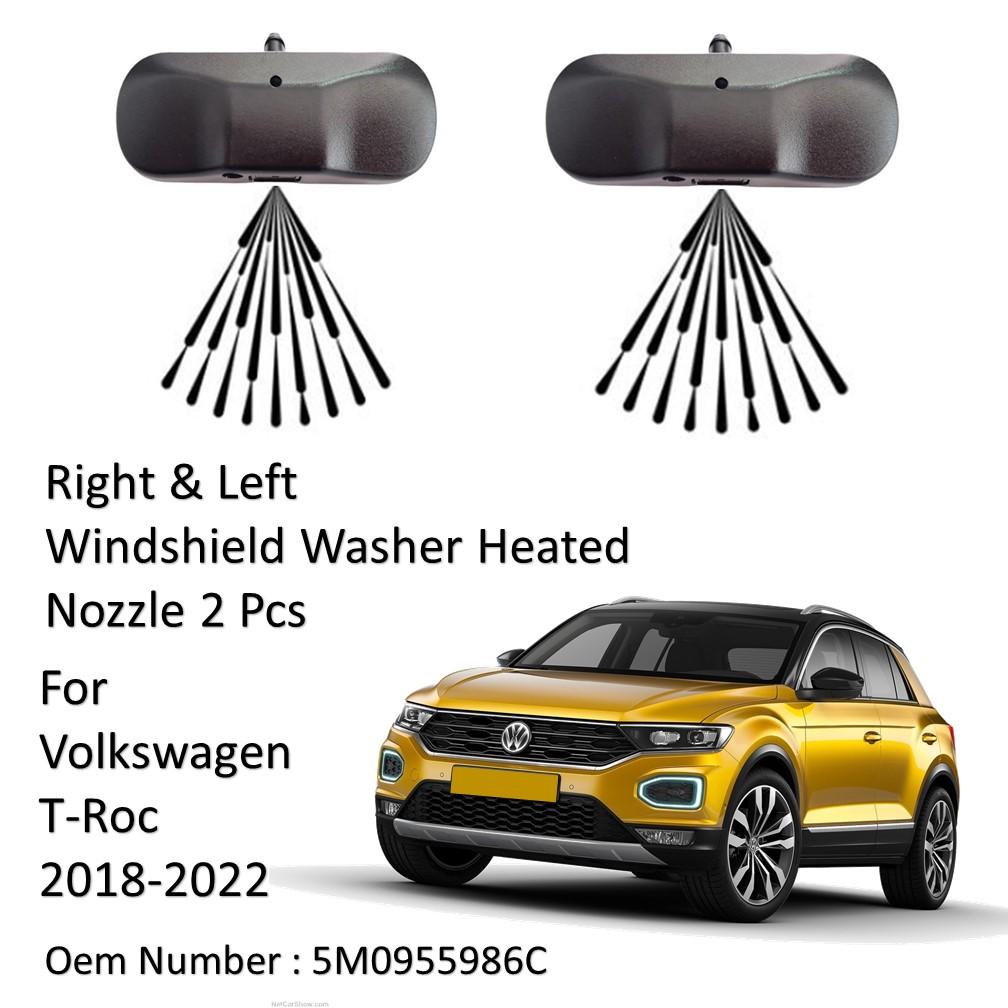 Buy 2 Pcs Front Windshield Washer Nozzles Jet Heated For VW Troc 2018 ...