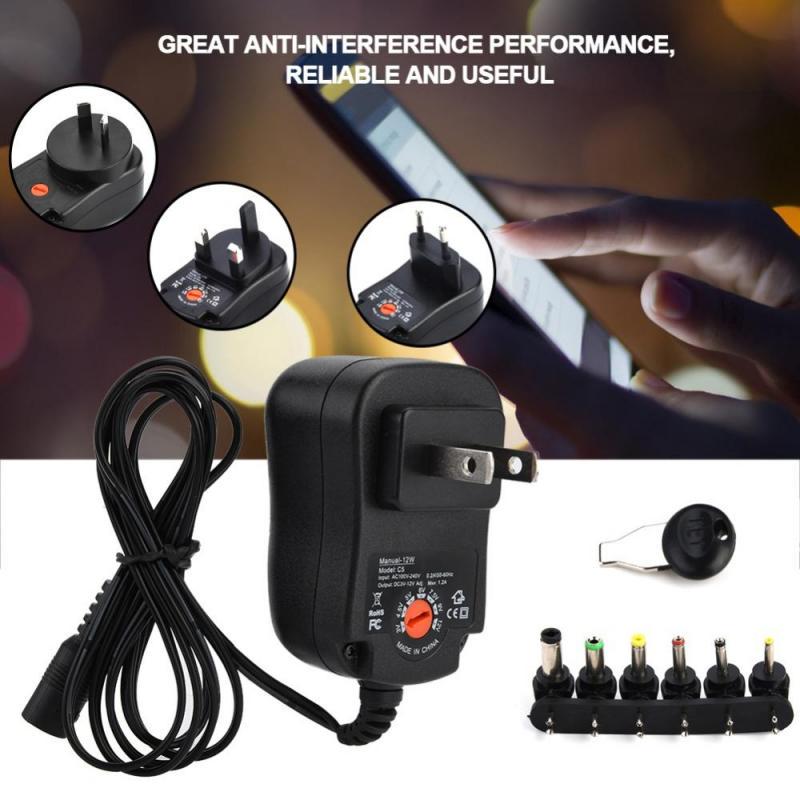Buy Adjustable Voltage Power Supply 12W Adapter 1.2A Output Replacement ...
