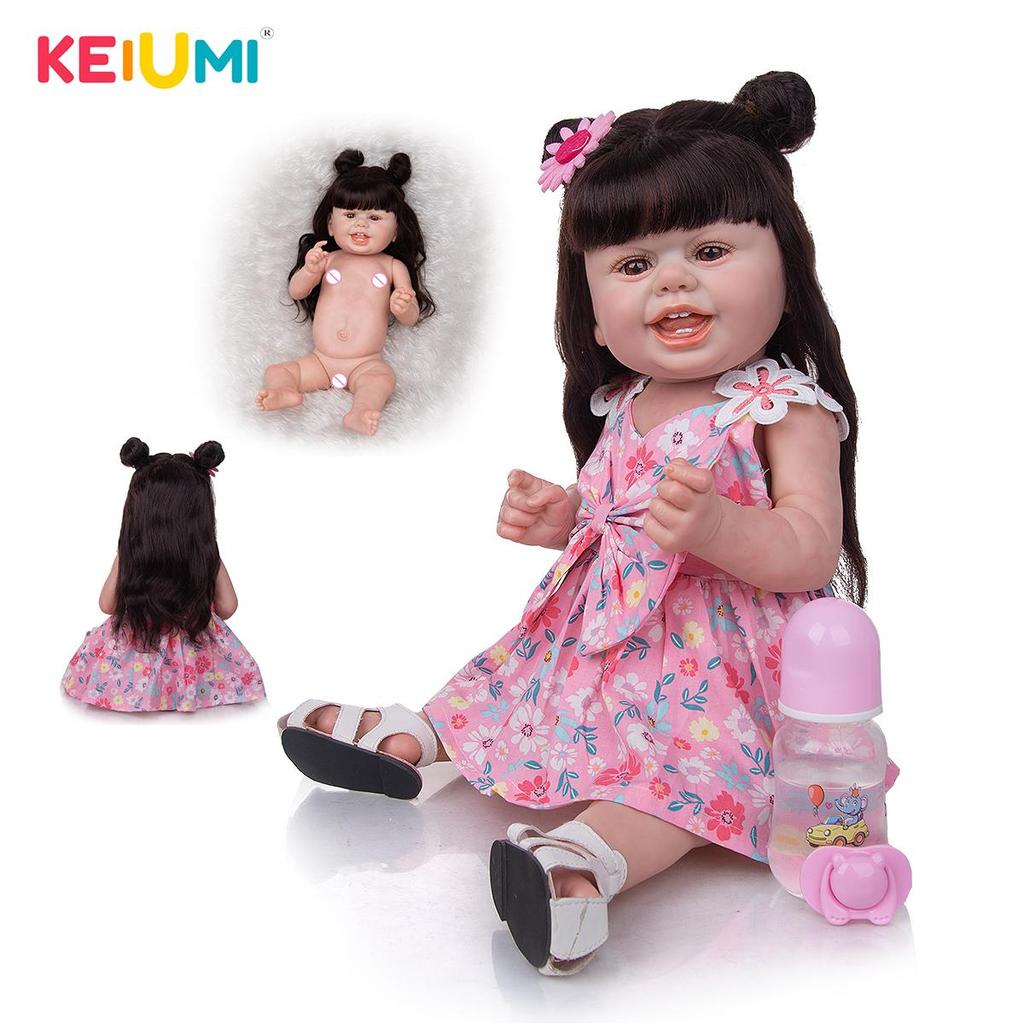Buy Adorable 22Inch 55CM Reborn Baby Doll Soft Silicone Body Simulation Saskia Toddler Fashion ...
