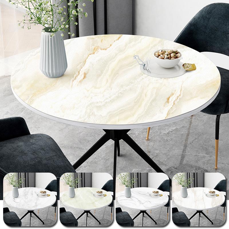 Buy 1PC High Quality Leather Table Covers Round Table Mat Waterproof ...