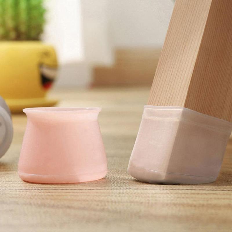 Buy 4PCS Anti-slip Round Chair Leg Cups Silicone Patio Stool Feet ...