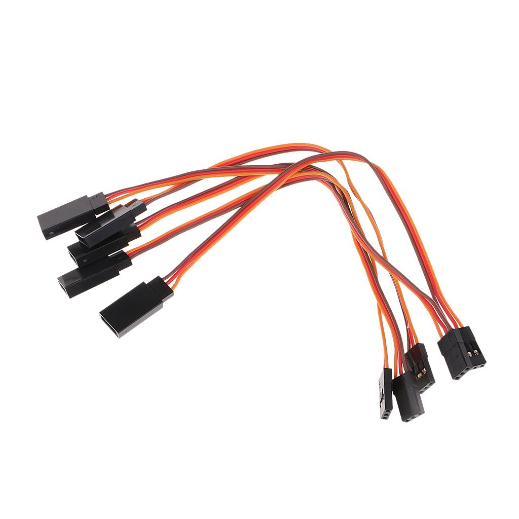 Buy 5pcs Male to Female Servo Extension Lead Cable 3 Pin Futaba JR ...