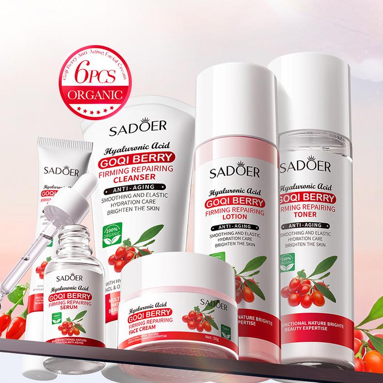 Goji Berry Anti-Wrinkle Firming and Whitening 6-piece Anti-aging and ...