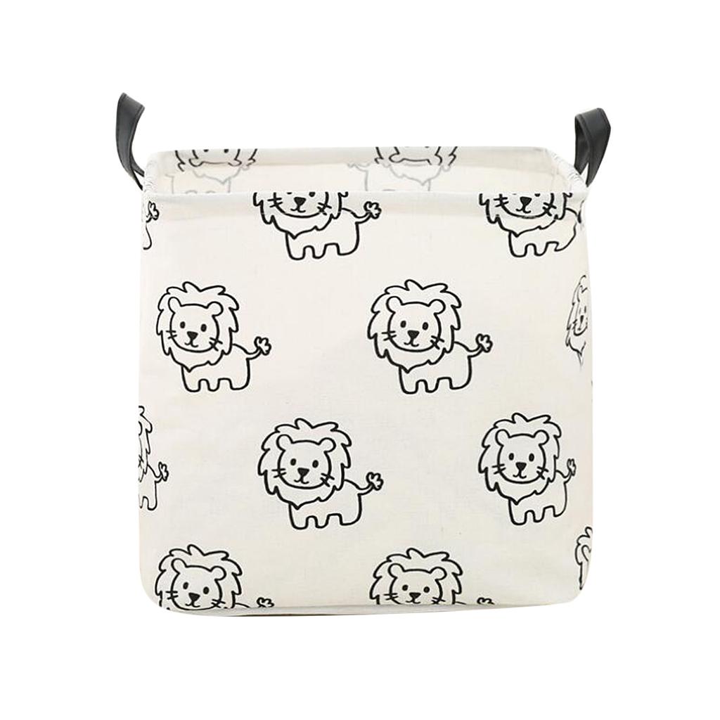 Buy Collapsible Storage Basket Storage Bin Laundary Clothes Box Lion at ...