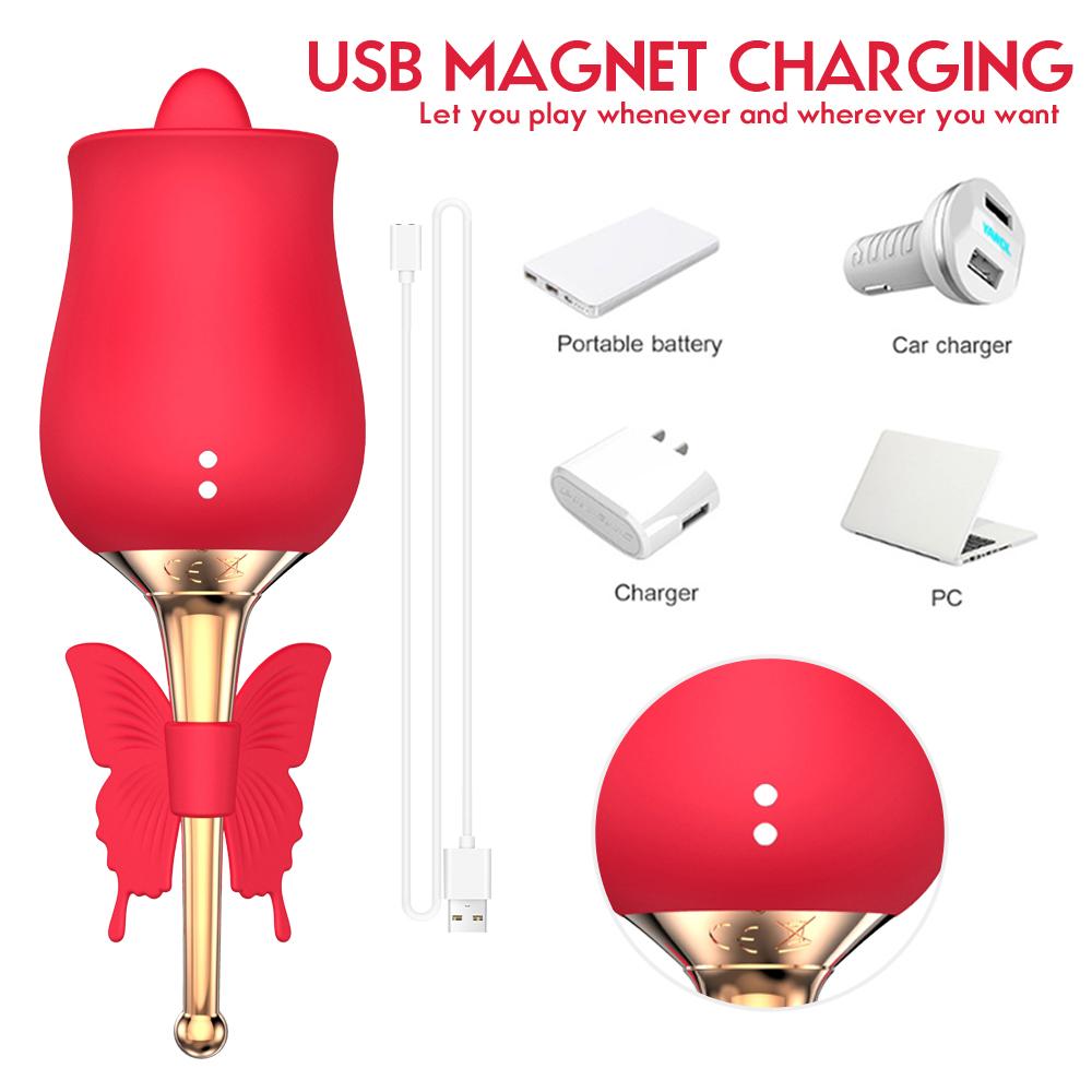 Satın alın Rose Vibrators Vaginal Sucker With Butterfly 10 Vibration ...