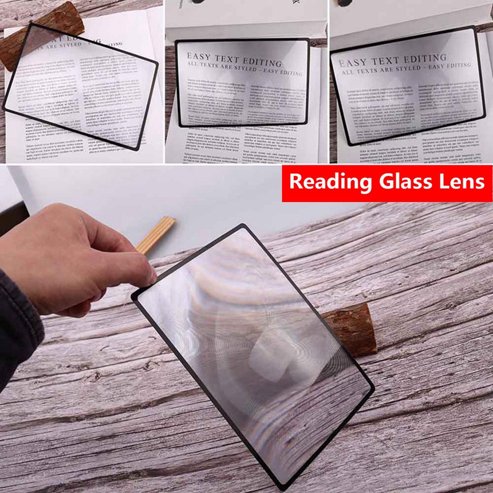 Buy A5 Flat PVC Transparent Book Page Magnification Reading Glass Lens ...