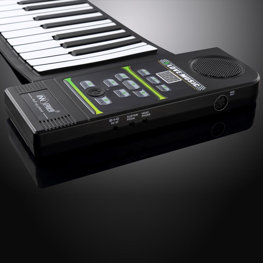 Silicone 88 Key Hand Roll Piano Keyboard Foldable Musical Instrument Gift uygun fiyatlı satın ...