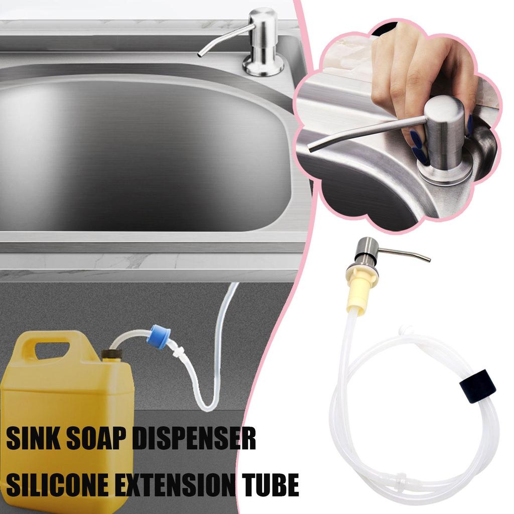 Buy Steel Soap Dispenser Extension Tube Kit Kitchen Sink Hand Press ...