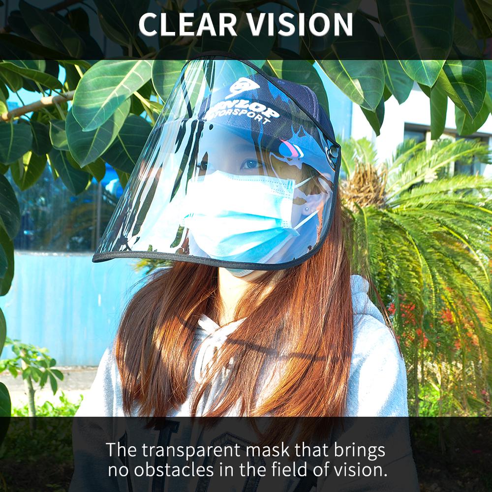 Buy Baseball Cap TPU Face Shield Clear Mask Cotton Baseball Hat Anti ...