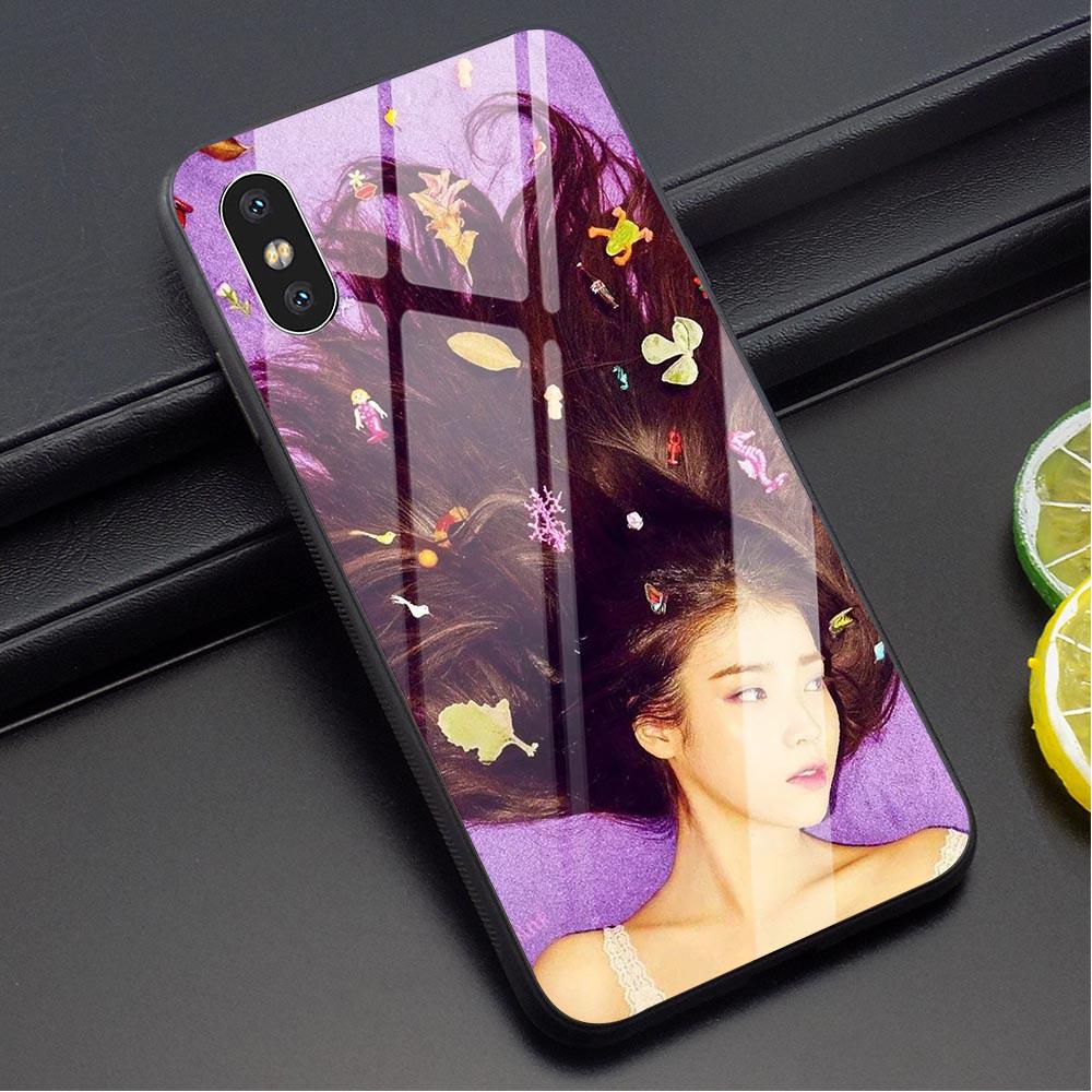 IU Lee Ji-eun Kpop Glass Phone Case for Honor Play iPhone Huawei Galaxy ...
