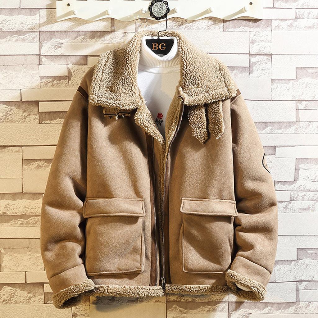 Buy [WER] Men's Winter Lambs Wool and Cotton Padded Jacket at ...