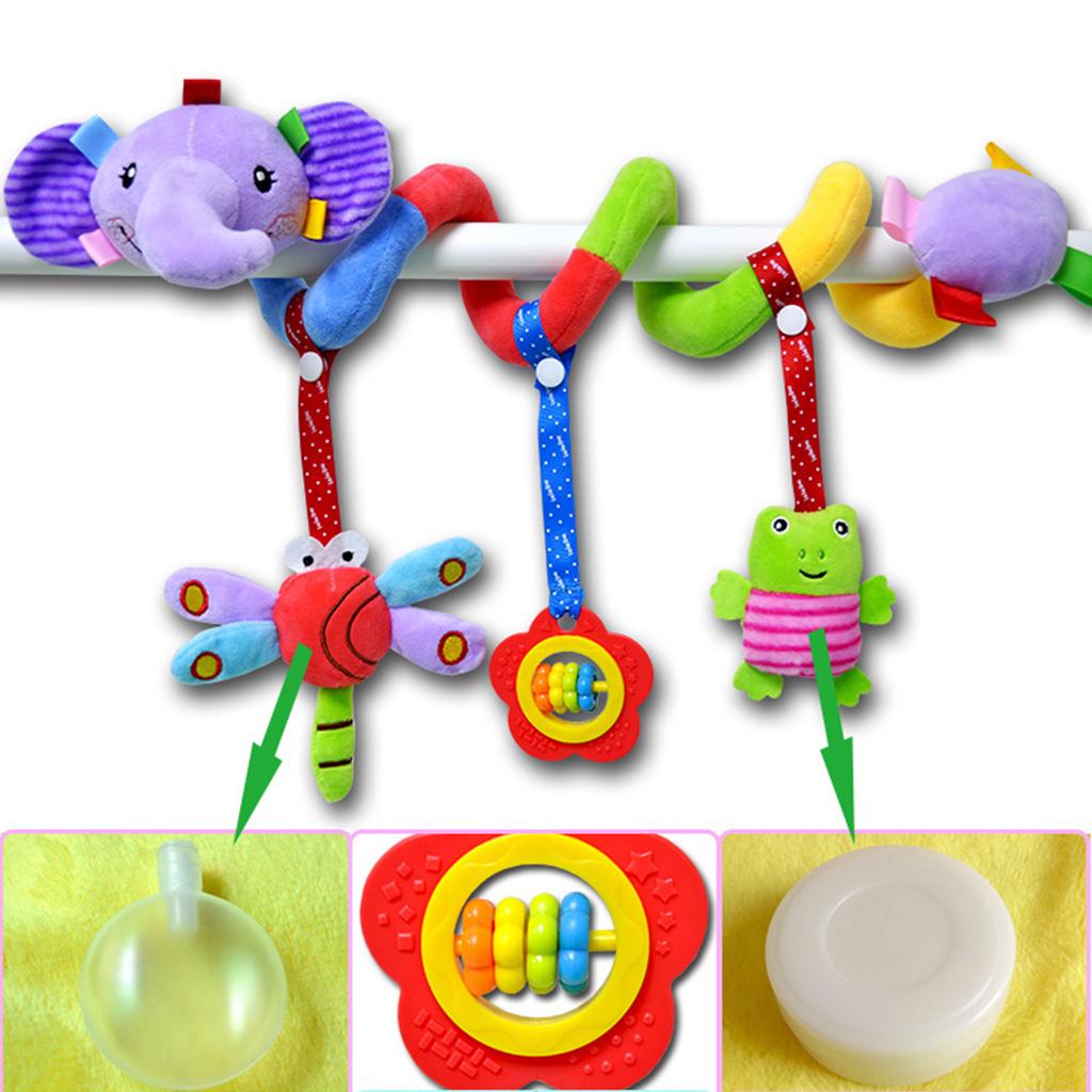 Buy Musical Soft Plush Crib Bed Stroller Baby Pram Rattle Hanging Bell ...