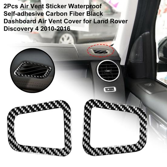 2Pcs Air Vent Sticker Waterproof Self-adhesive Carbon Fiber Black uygun ...