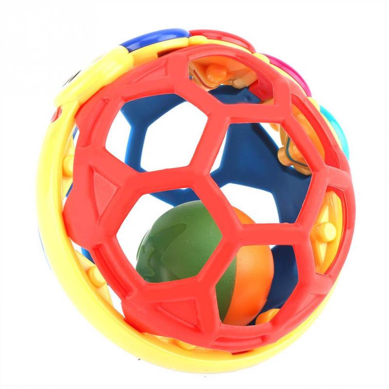 Buy Infants Ball Toy Rattle Soft Flexible Plastic Squeeze Grasp Roll ...