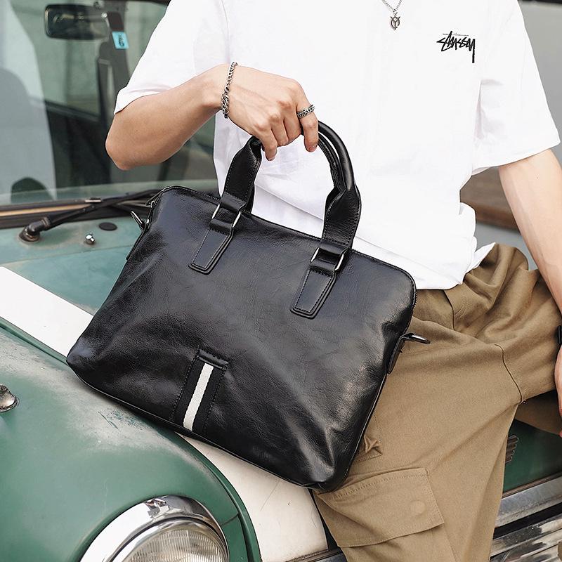 Buy Leather Business Messenger Bag Briefcase Handbag For Men Crossbody ...