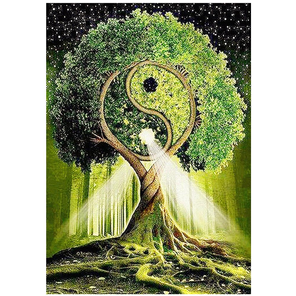 Buy Diamond Embroidery "Tai Chi Tree" 5D Cross Stitch Diamond Painting ...