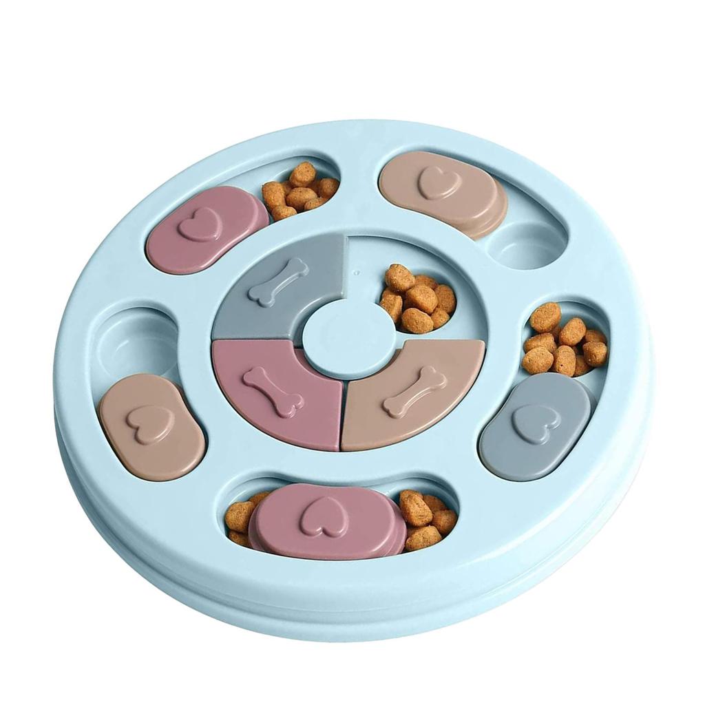 Buy Round Dog Puzzle Feeder Toy-Puppy Treat Dispenser|Durable ...
