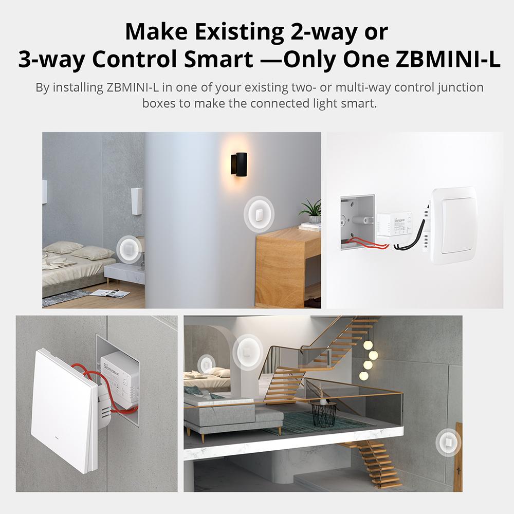 Buy SONOFF ZBMINI-L Zigbee 3.0 Smart Switch No Neutral Wire Required ...