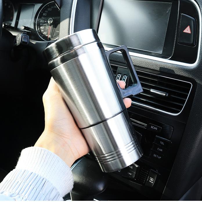 Buy 12V Car Electric Heating Cup Stainless Steel Inner Tank Heating ...