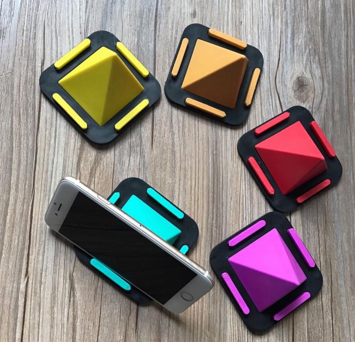 Mutifunction Mobile Phone Holders & Stands Pyramid Shape Silicone Phone ...