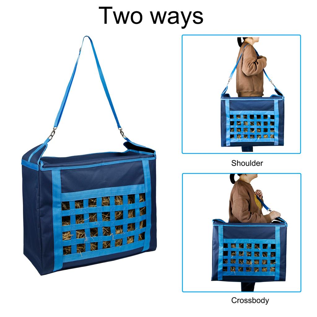 Buy Hay Storage Bag Tote Bag with Adjustable Strap Slow Feed Feeder Bag ...