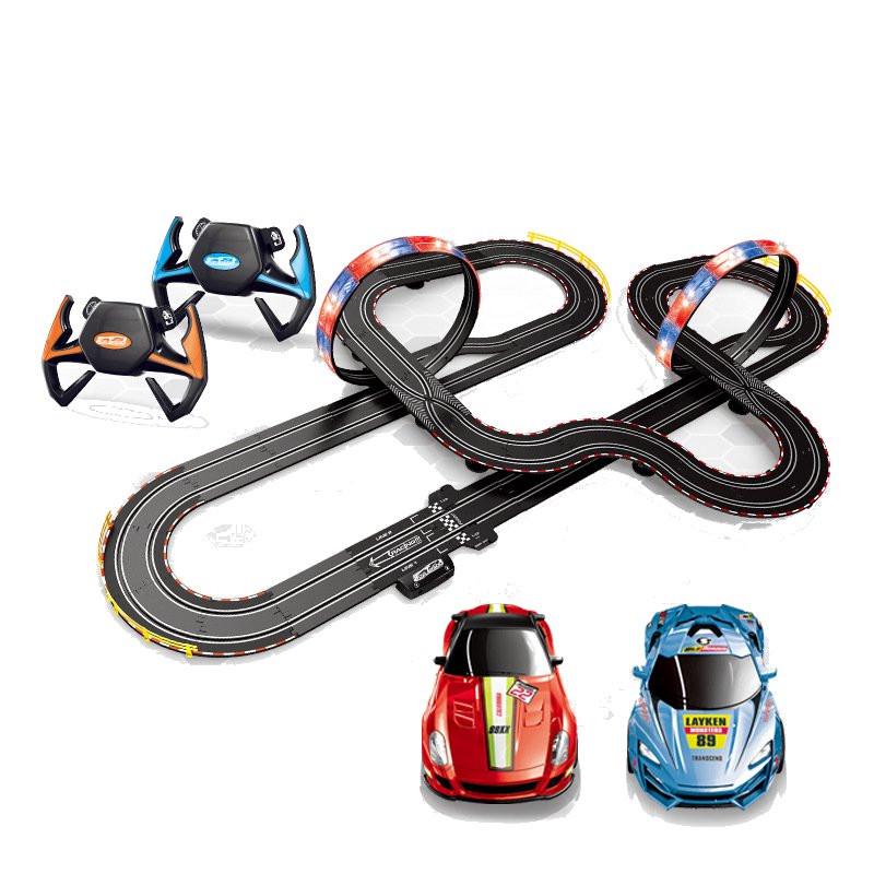 Buy 2018 1:43 Racing Track Kit Set Loops Electric Slot Cars Race Stunt ...