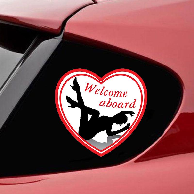 Buy Nakleyki Beauty Cars Stickers PVC Welcome Aboard Auto Decor ...