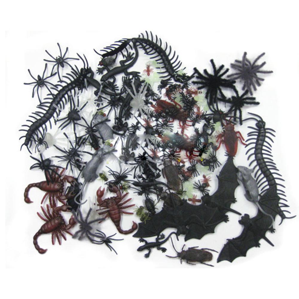 Buy 44pcs Simulation Plastic Bugs Fake Spiders Scorpion Flies Bat for ...