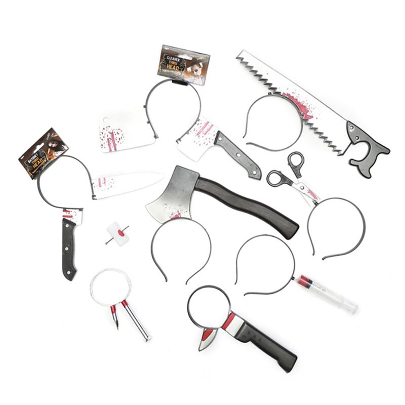 Buy Scary Knife Scissors Saw Halloween Headband Funny Party Fancy ...