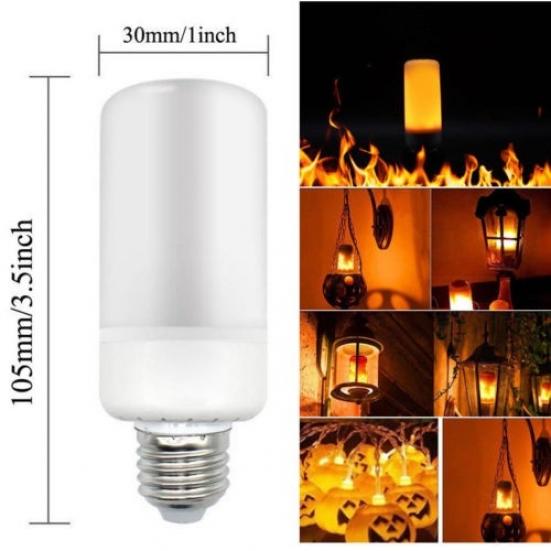 Buy 3Model E27 LED Flame Effect Simulated Fire Light Bulb Flickering ...