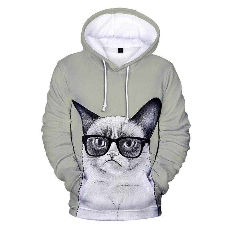 Cheap Cool Cat Hoodies Men 3d Sweatshirt Women Fashion Plus Size ...