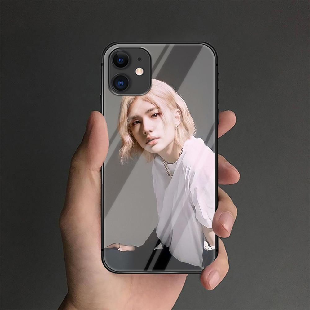 Stray Kids Hwang Hyunjin Tempered Glass Phone Case Cover For IPhone ...