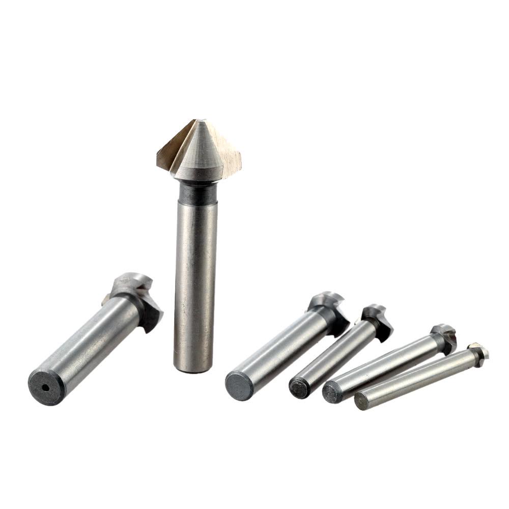 Shank Chamfer Countersink Set 3 Flute HSS4241 Chamfering Bit Set ...