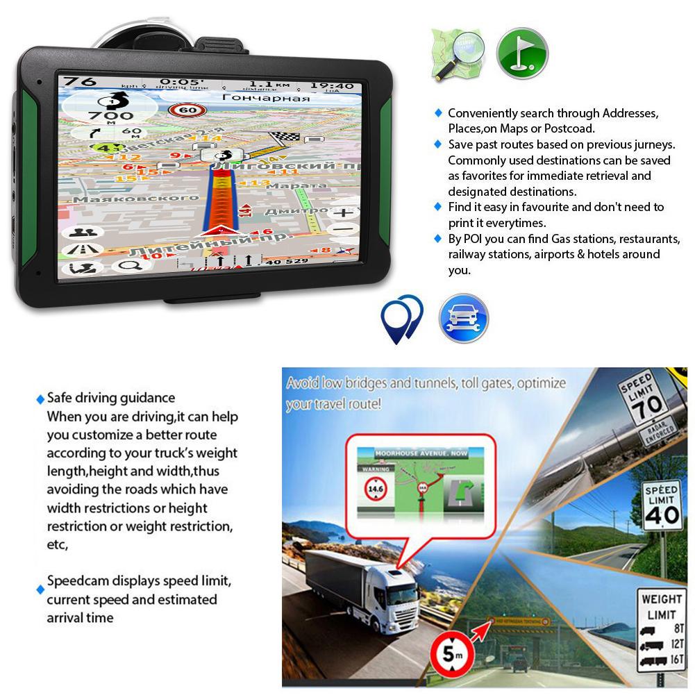 Buy S7 7 Inch Touch Screen Car Truck GPS Navigation Portable GPS ...