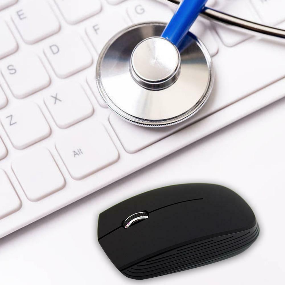 Buy Black Silent Mini Wireless Bluetooth Mouse USB Rechargeable For ...