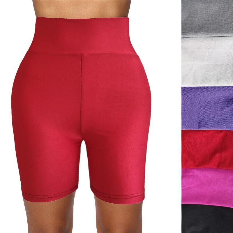 Buy High Waist Sports Shorts Women Biker Summer Casual Sexy Skinny ...