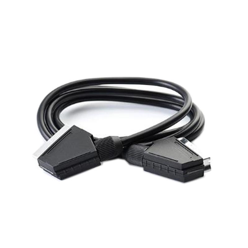1.5M Scart To Scart Cable / Lead 21 Pins Extender Adapter Connected ...