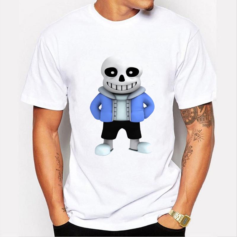 Buy Men 3D Fashion Game Skull T Shirts Undertale Printed Combed Anime ...