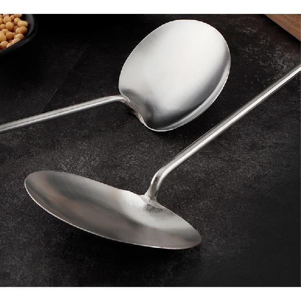 Cheap Stainless steel big long handle spatula spoon scoop restaurant ...
