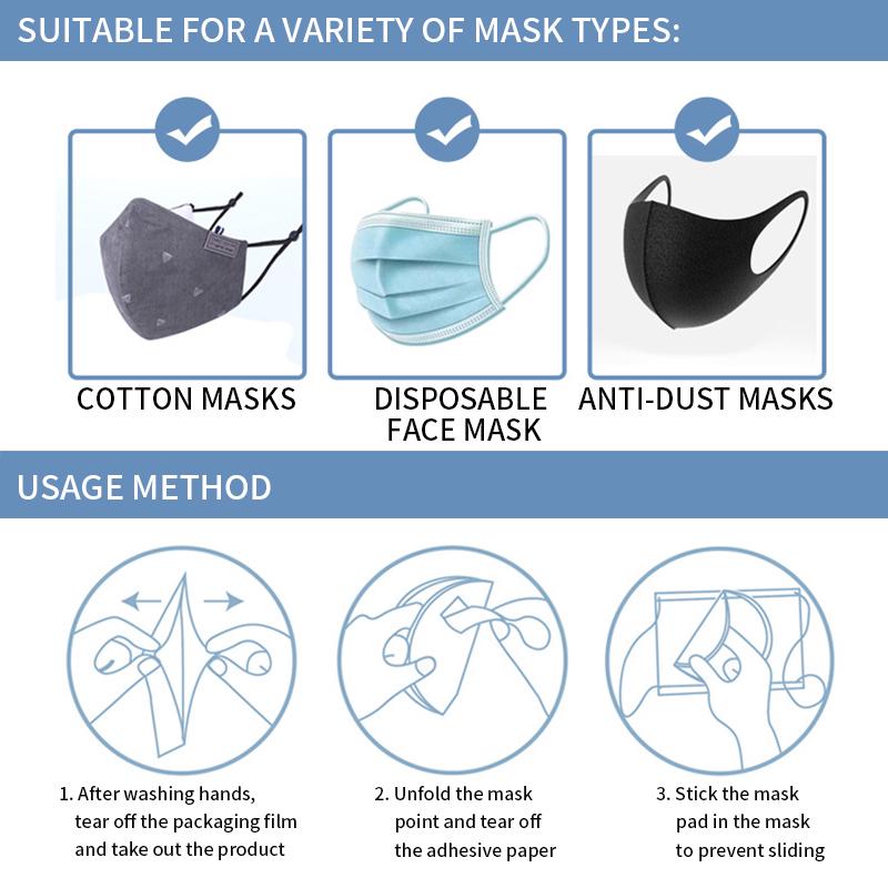 Buy 50Pcs Disposable Face Mask Filter Pads 3-Layers Breathable ...