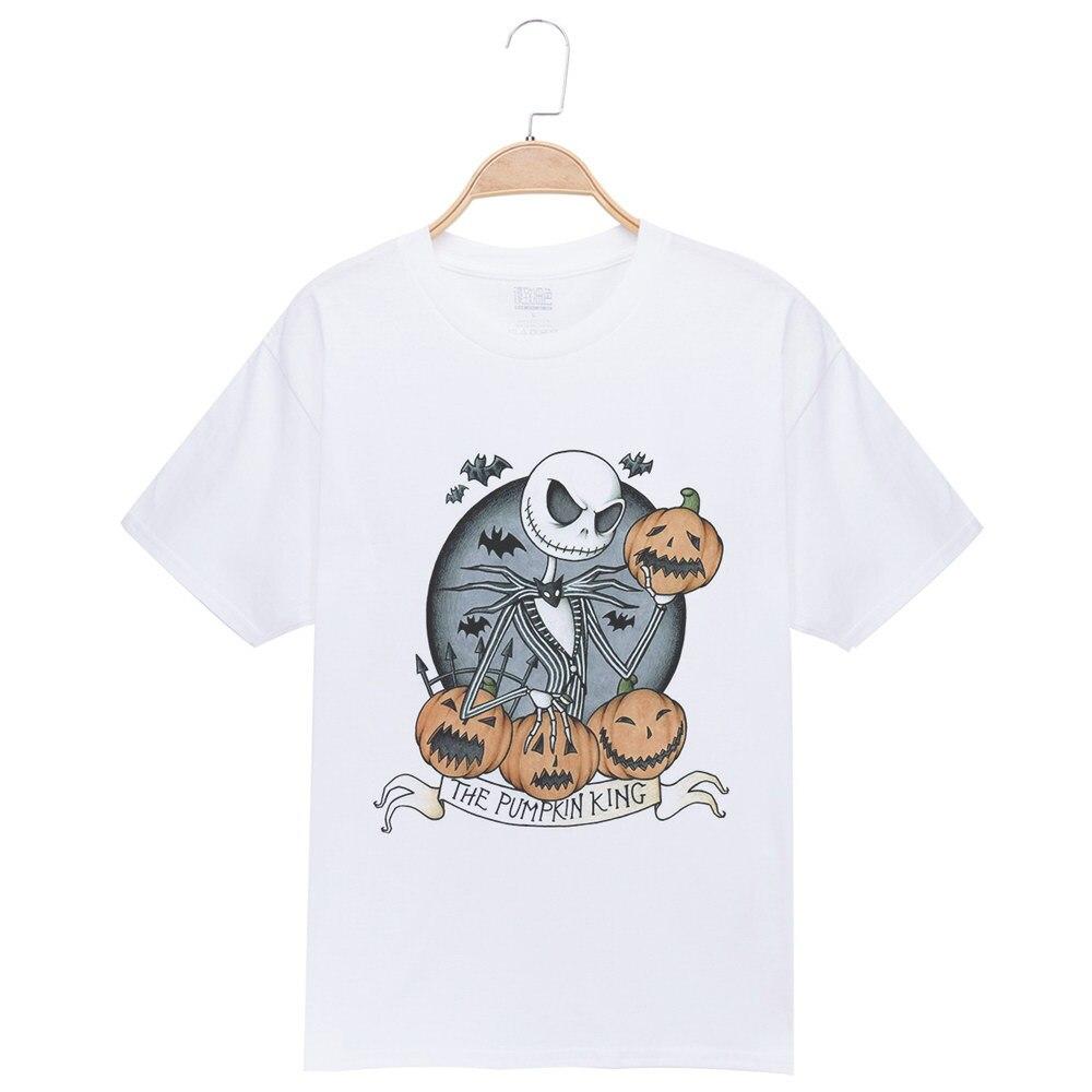 Buy Fashion Men Cotton T Shirt Funny Jack Skellington Printing Hipster ...