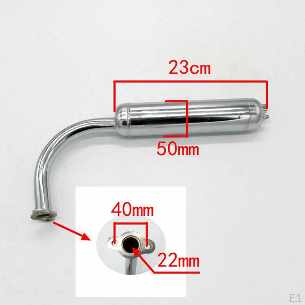 Buy Exhaust Pipe Muffler 48cc 66cc 70cc 80cc Motorised Motorized ...