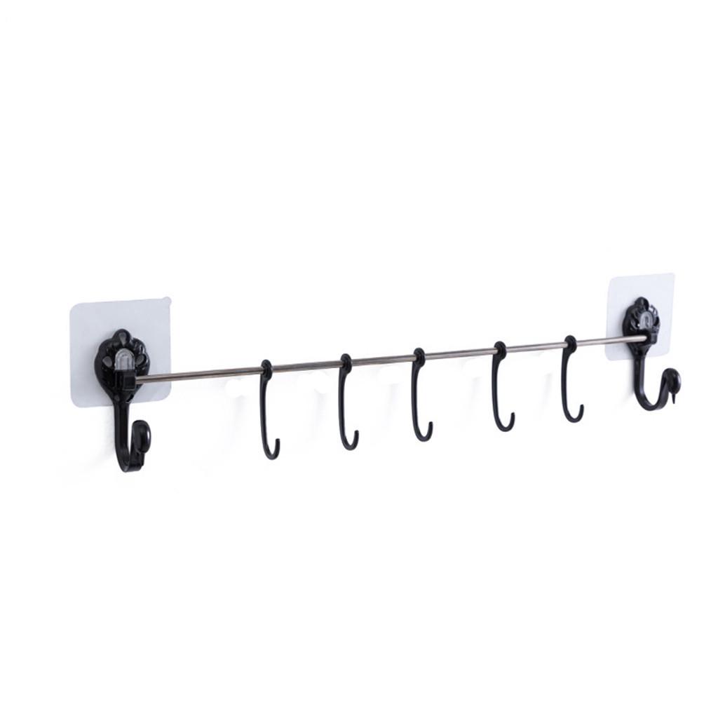 Buy Holder Ceiling Wall Cabinet Hanging Rod Storage Organizer Kitchen ...