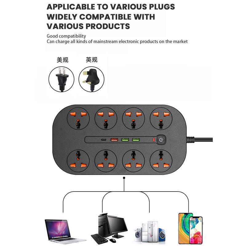 Cheap EU US UK Outlet Power Strip Multiprise Smart Home Extension ...