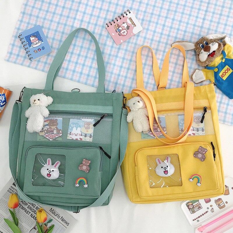 Satın alın Women Bag Korea Japan College Backpack Canvas Female ...