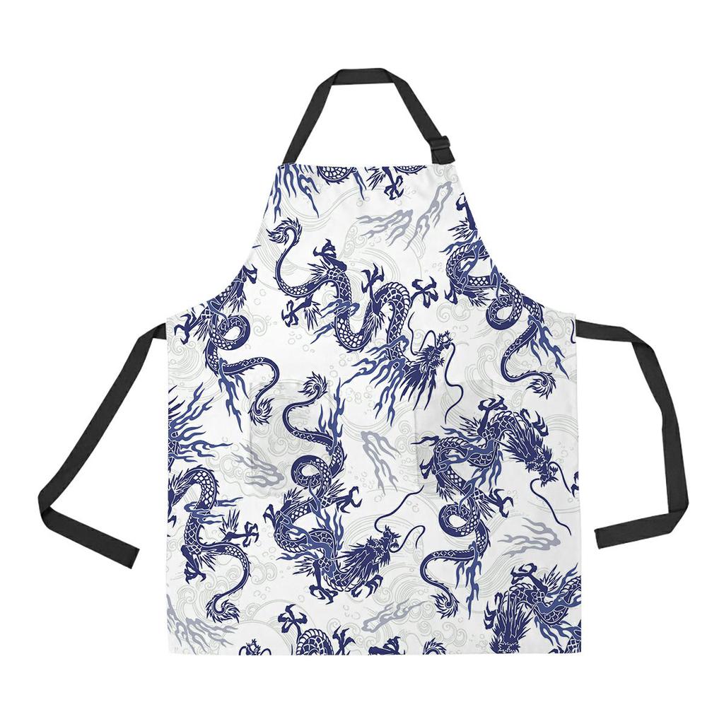 Dragon Pattern Apron Home Kitchen Apron uygun fiyatlı satın alın ...